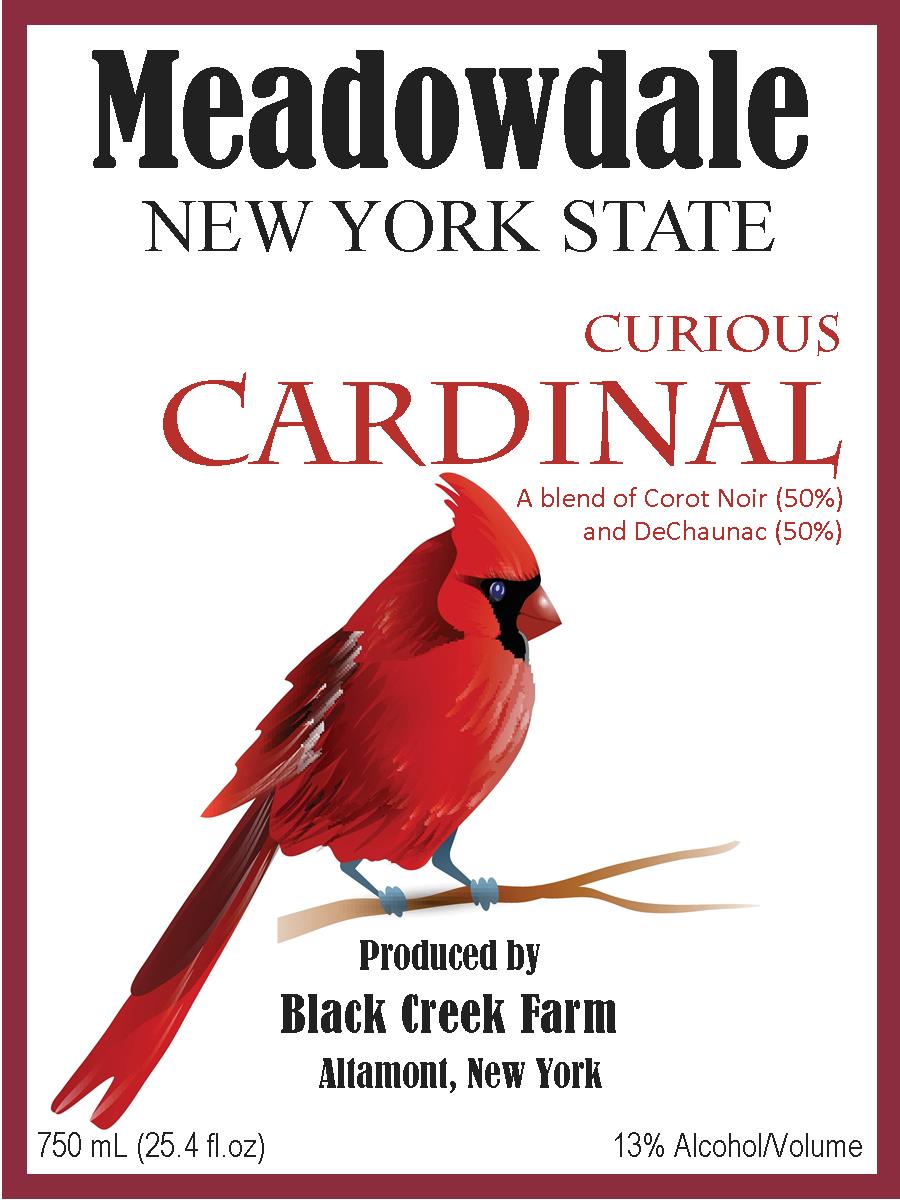 Curious Cardinal Logo – Meadowdale Winery